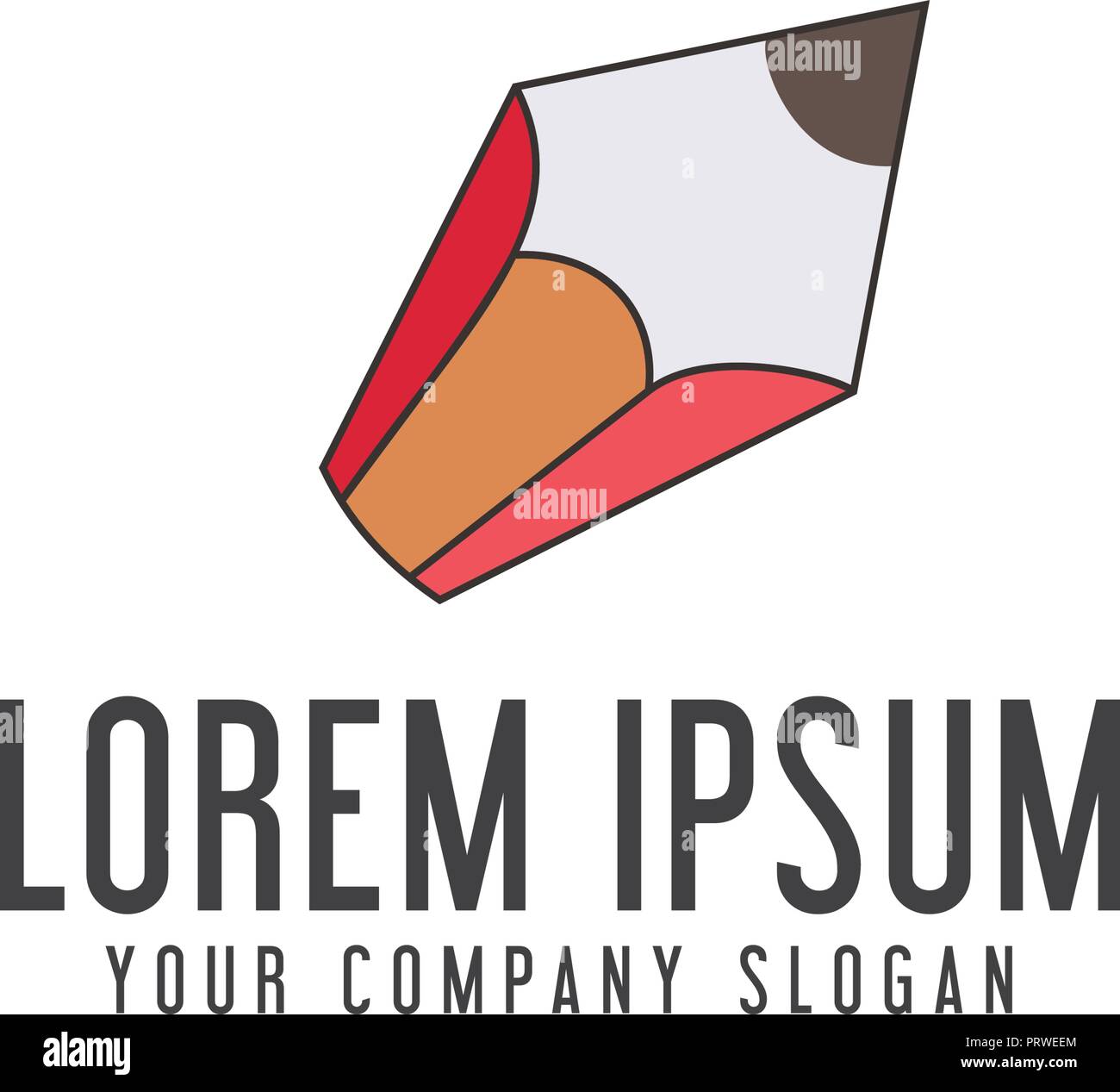 pencil logo. School Education logo design concept template Stock Vector ...