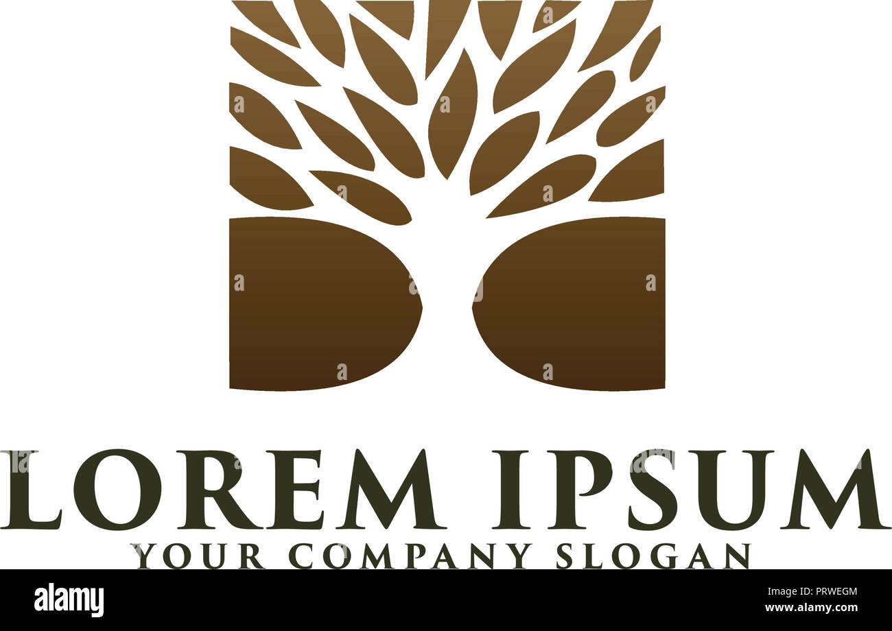luxury tree logo design concept template Stock Vector Image & Art - Alamy