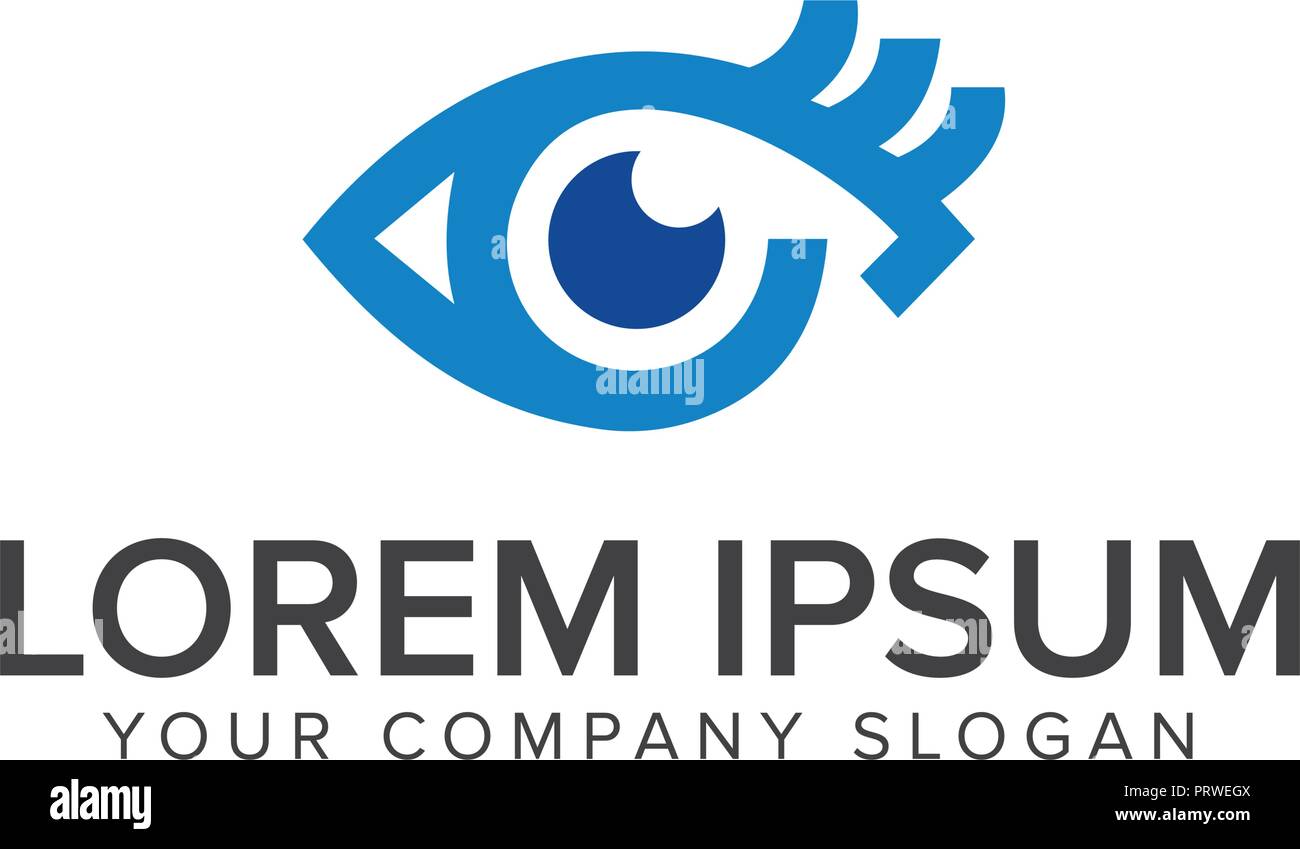 blue eye logo design concept template Stock Vector Image & Art - Alamy