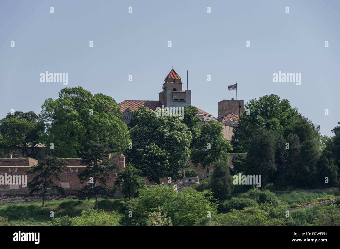 View to building of Military museum of the Kalemegdan fortress or ...