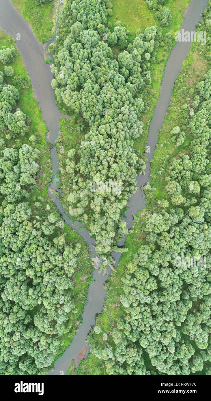 Aerial landscape from the drone Stock Photo - Alamy