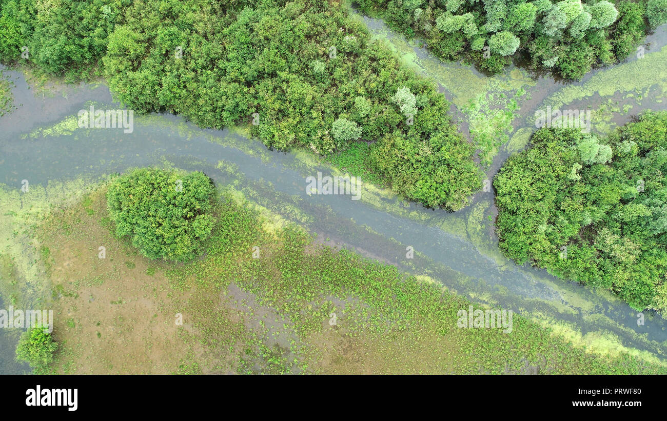 Aerial landscape from the drone Stock Photo - Alamy