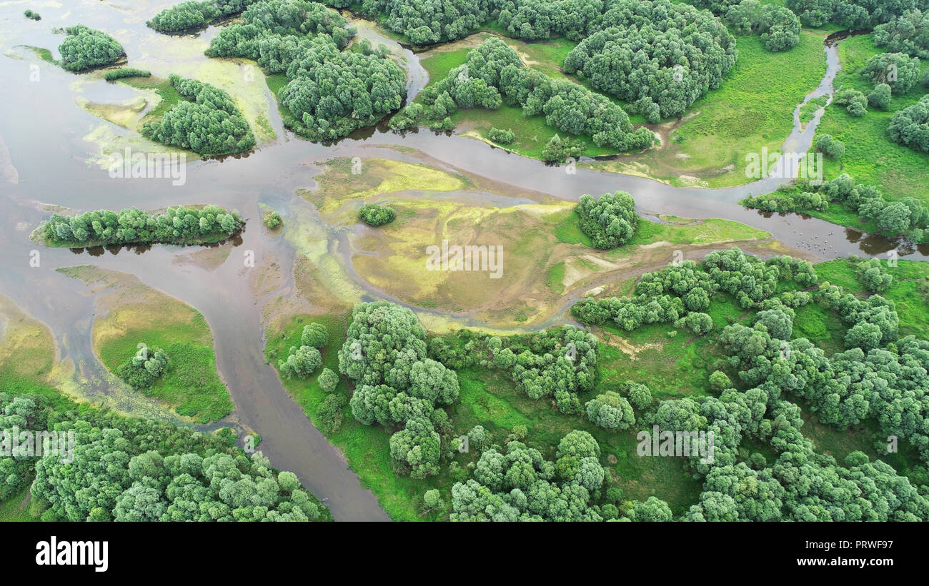 Aerial landscape from the drone Stock Photo - Alamy