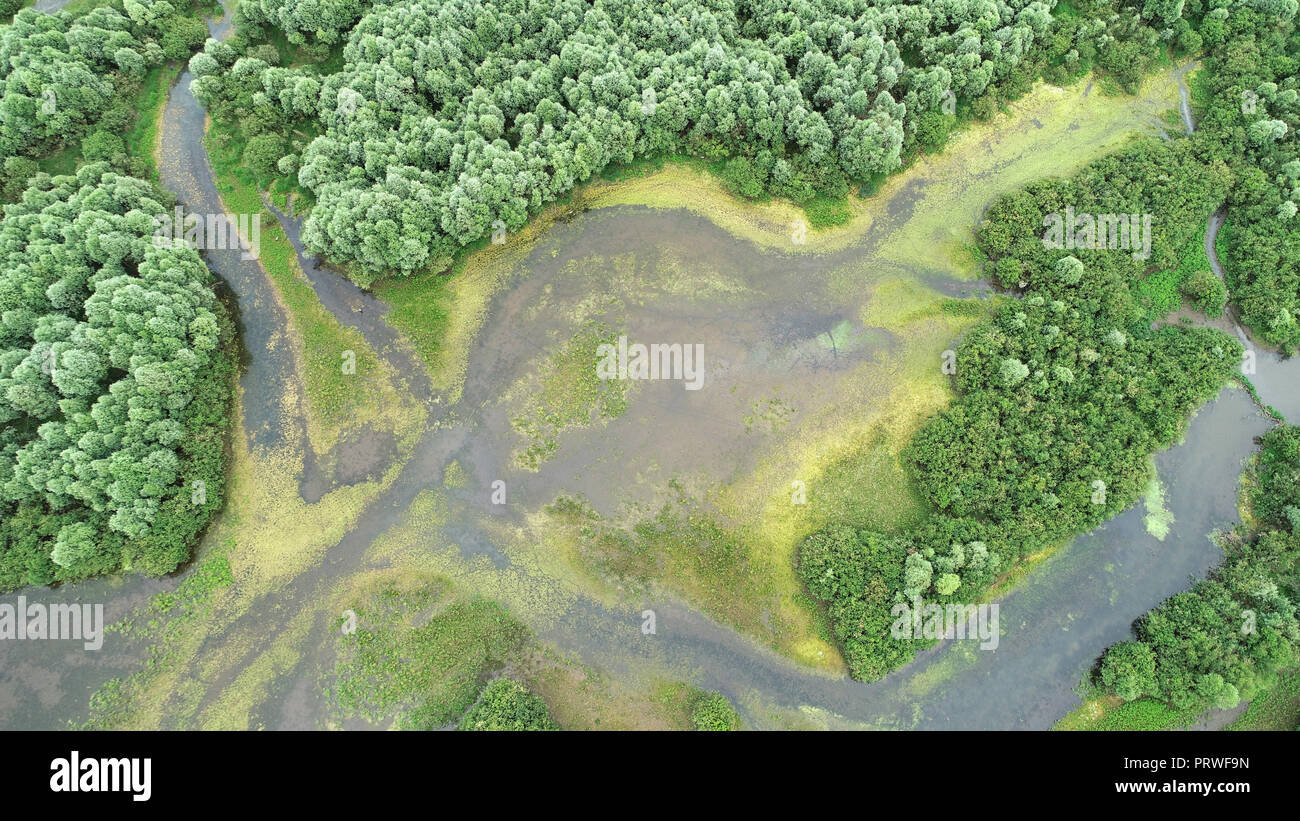 Aerial landscape from the drone Stock Photo - Alamy