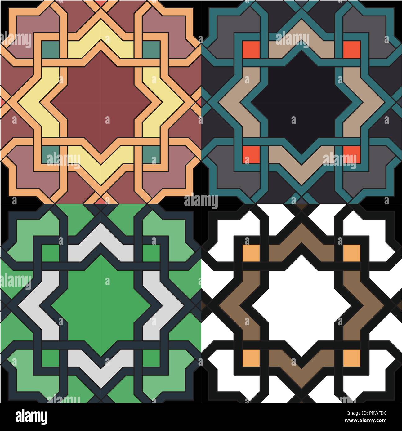 Two different wallpaper patterns Stock Vector Images - Alamy