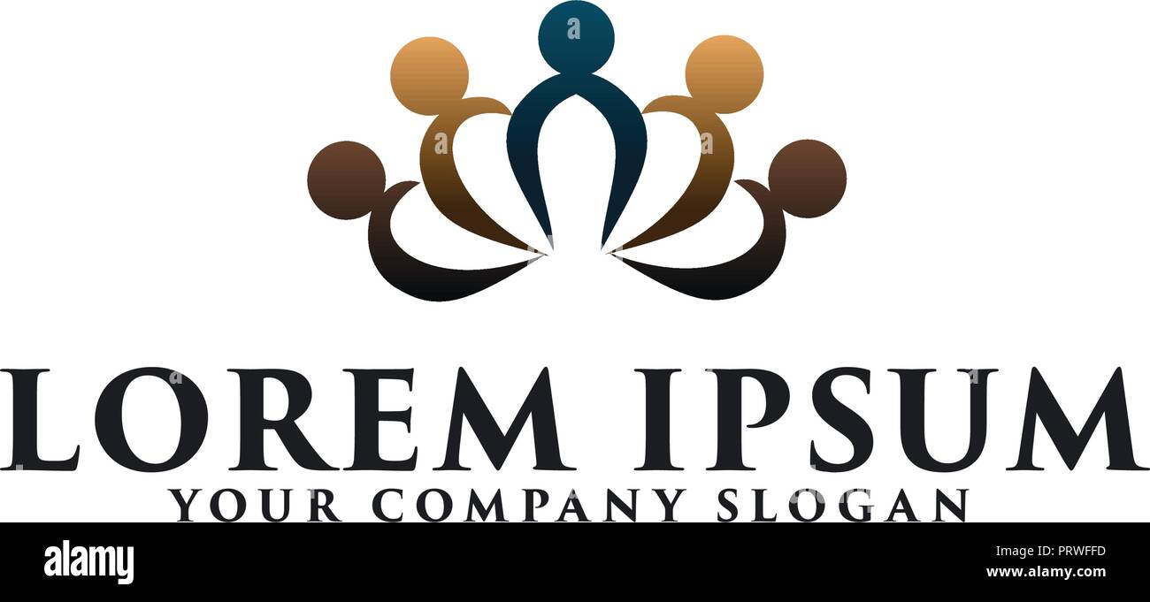 people Business and Consulting logo. teamwork communication group logo ...