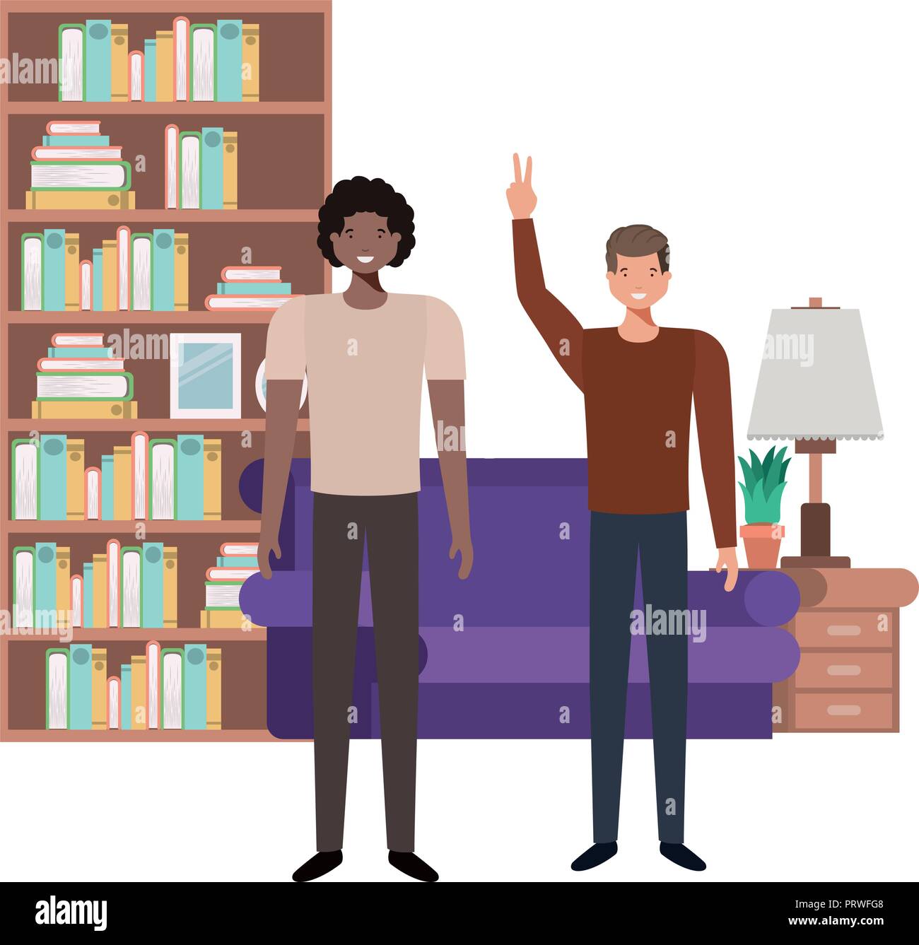 Men in room standing Stock Vector Images - Alamy