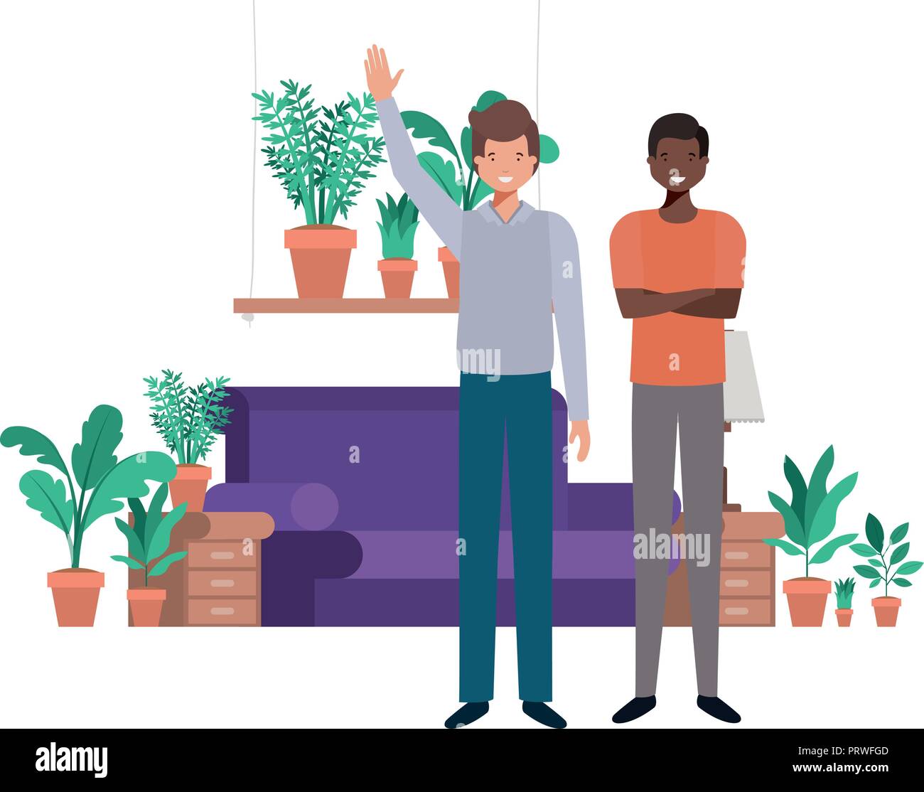 Men in room standing Stock Vector Images - Alamy