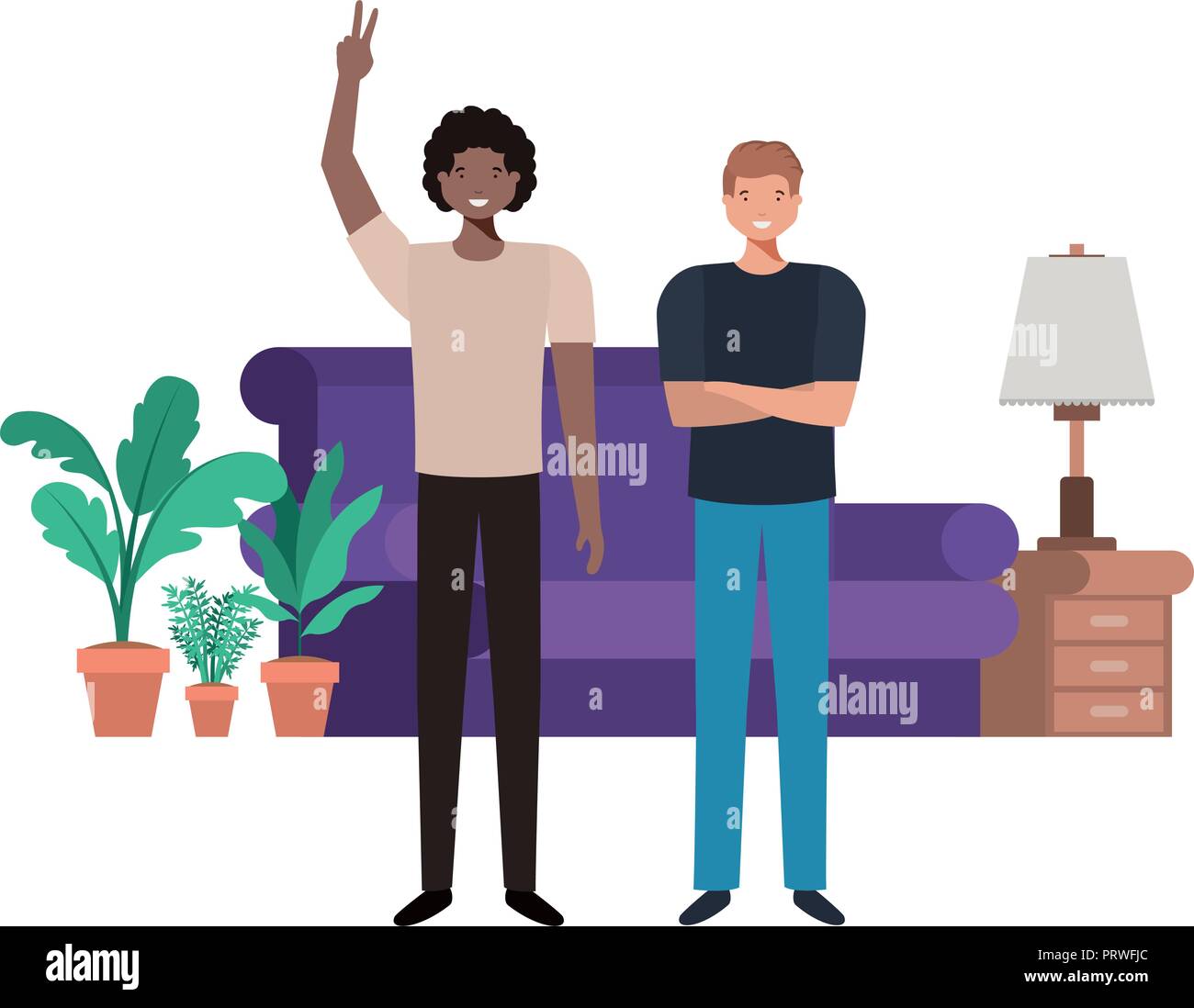 Men in room standing Stock Vector Images - Alamy