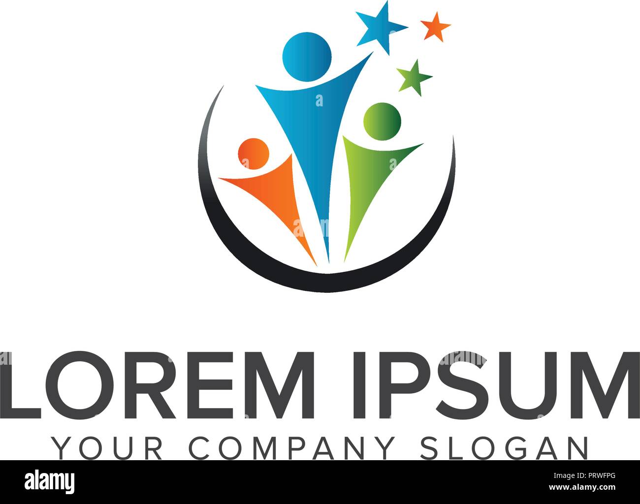 teamwork partnership people logo. education logo design concept ...