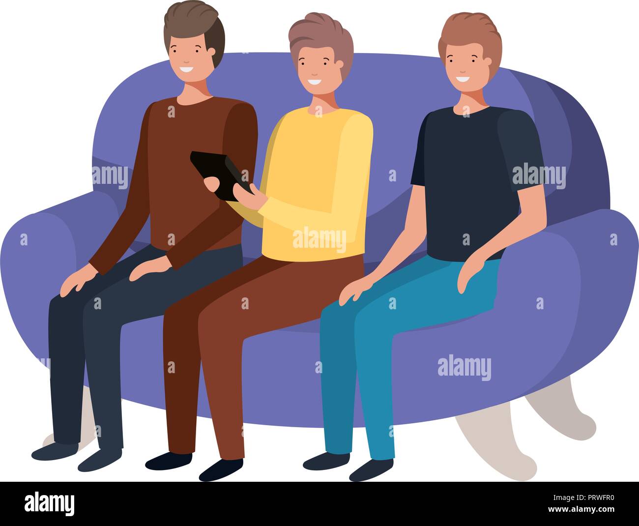 men sitting on the sofa avatar character Stock Vector Image & Art - Alamy