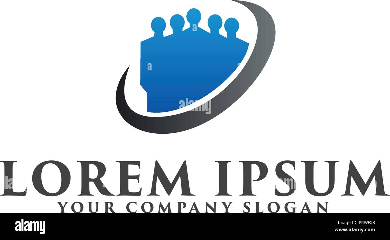 people Business and Consulting logo. teamwork communication group logo ...
