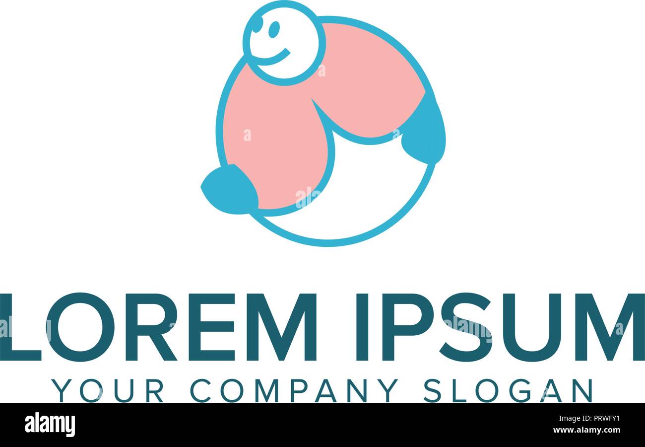 big people logo design concept template Stock Vector Image & Art - Alamy