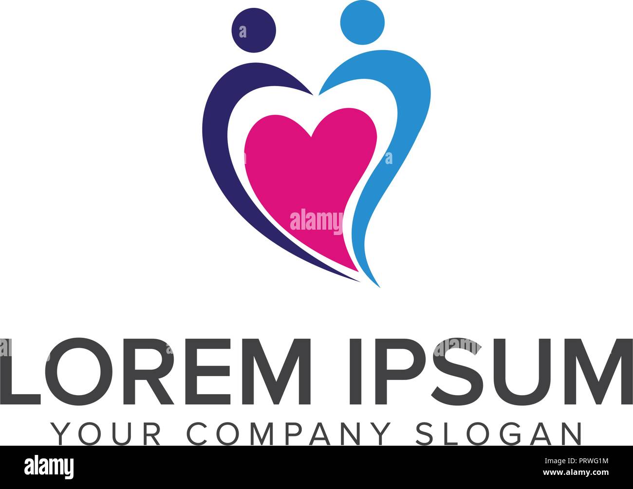 people helpful support logo. family care logo design concept template ...