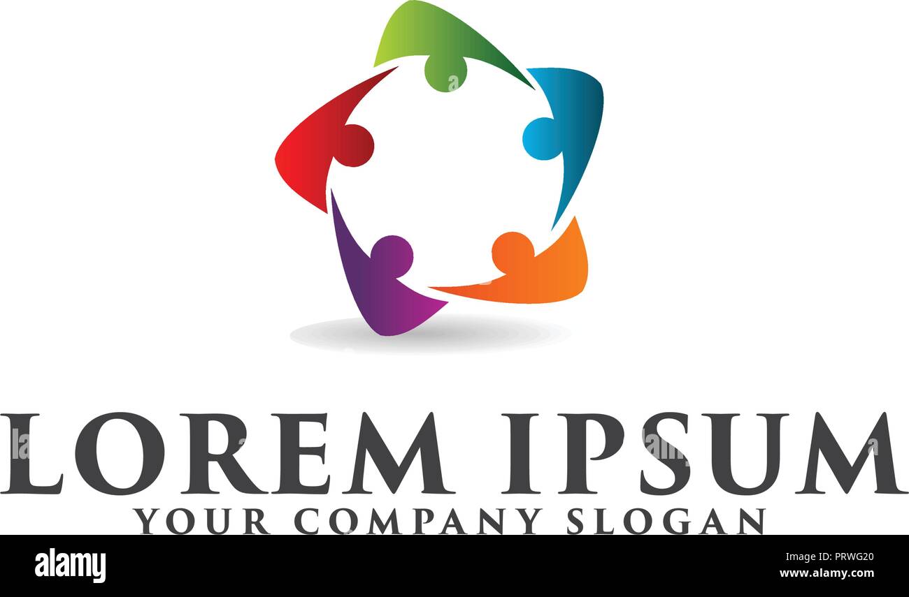 people Business and Consulting logo. teamwork communication group logo ...
