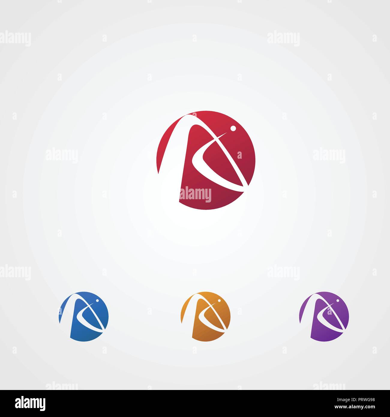 letter a logo in circle logo design concept template Stock Vector Image ...