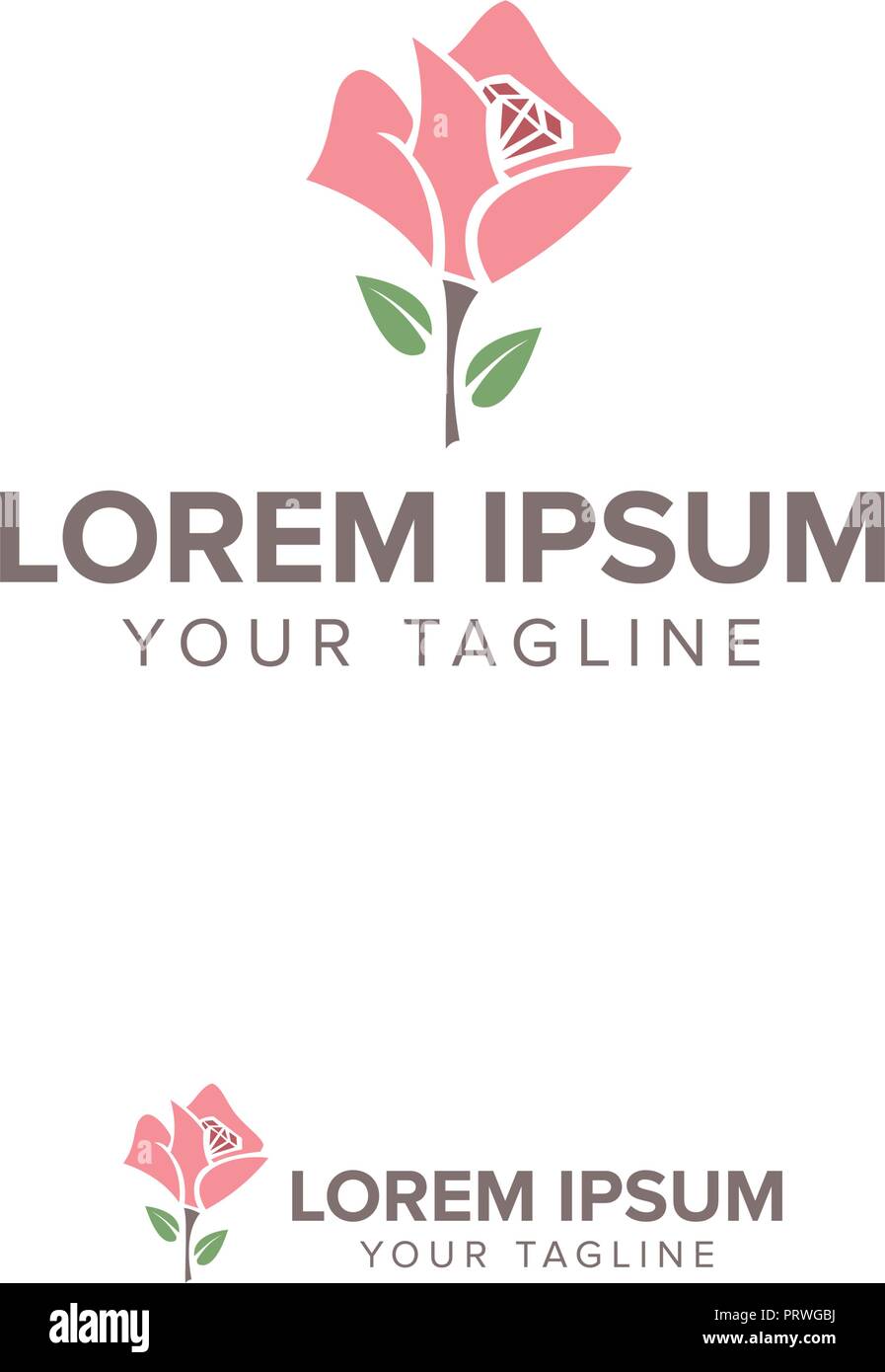 pink flower logo design concept template Stock Vector Image & Art - Alamy