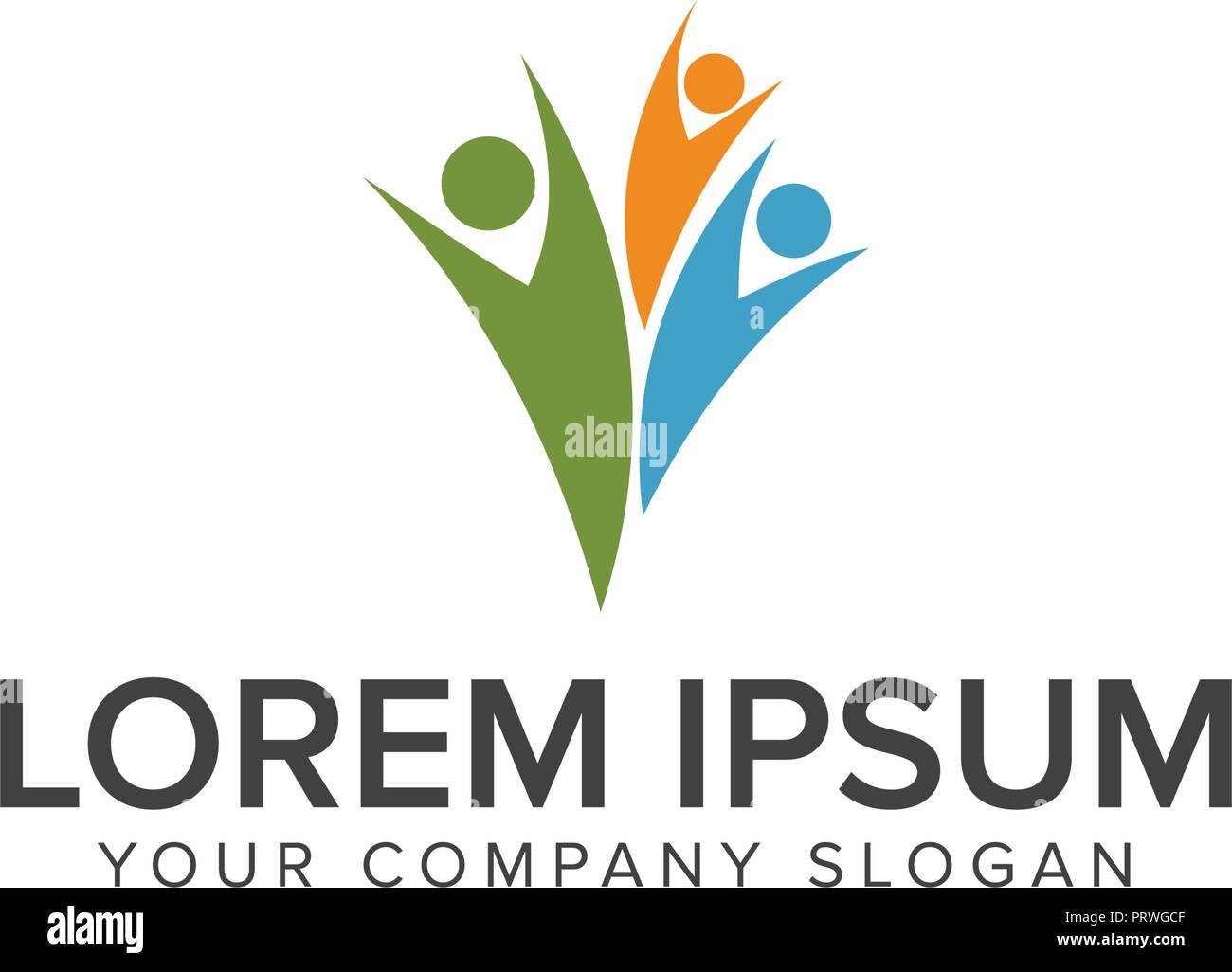 happy people logo design concept template Stock Vector Image & Art - Alamy