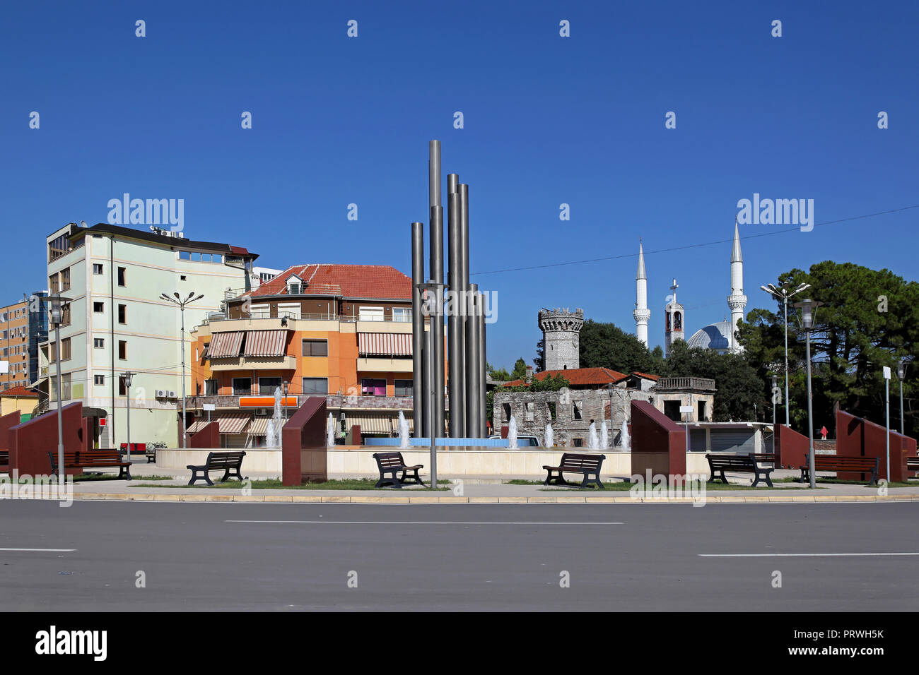Democracy square in Shkoder city centre Albania Stock Photo - Alamy