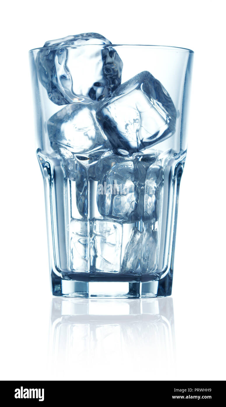 Ice cube in glass on Cut Out Stock Images & Pictures - Alamy