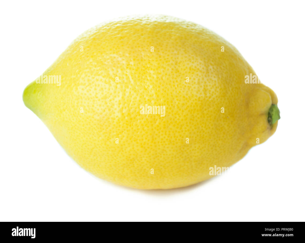 whole single yellow lemon isolated on white background Stock Photo - Alamy