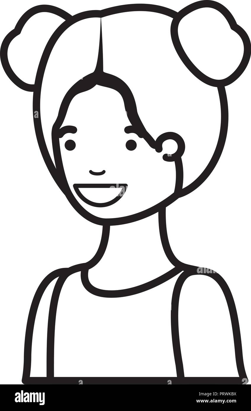 teenager girl avatar character Stock Vector Image & Art - Alamy