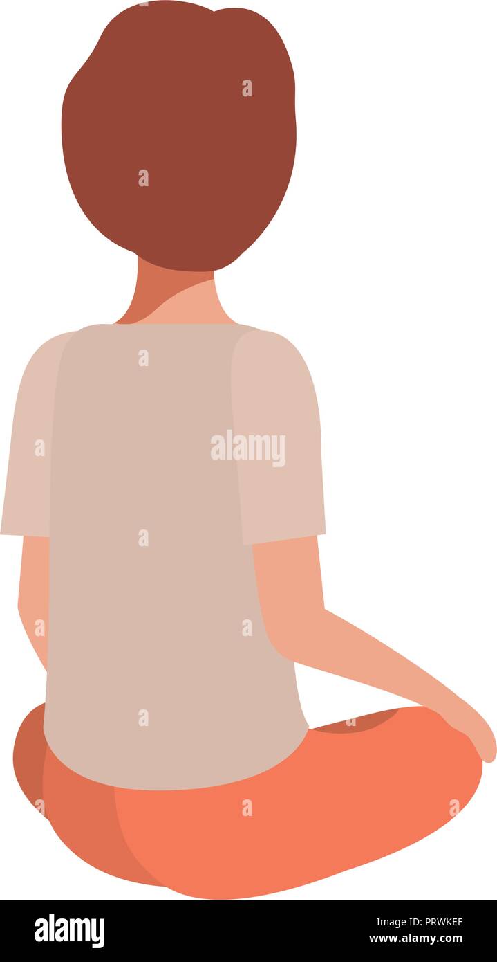 teenager boy sitting on his back character Stock Vector Image & Art - Alamy