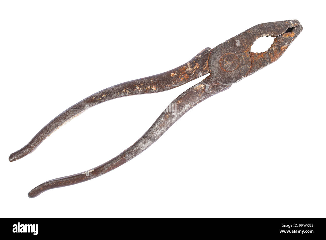 Old rusty pliers are isolated Stock Photo - Alamy