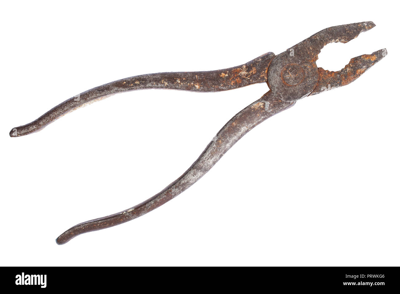 Old rusty pliers are isolated Stock Photo - Alamy