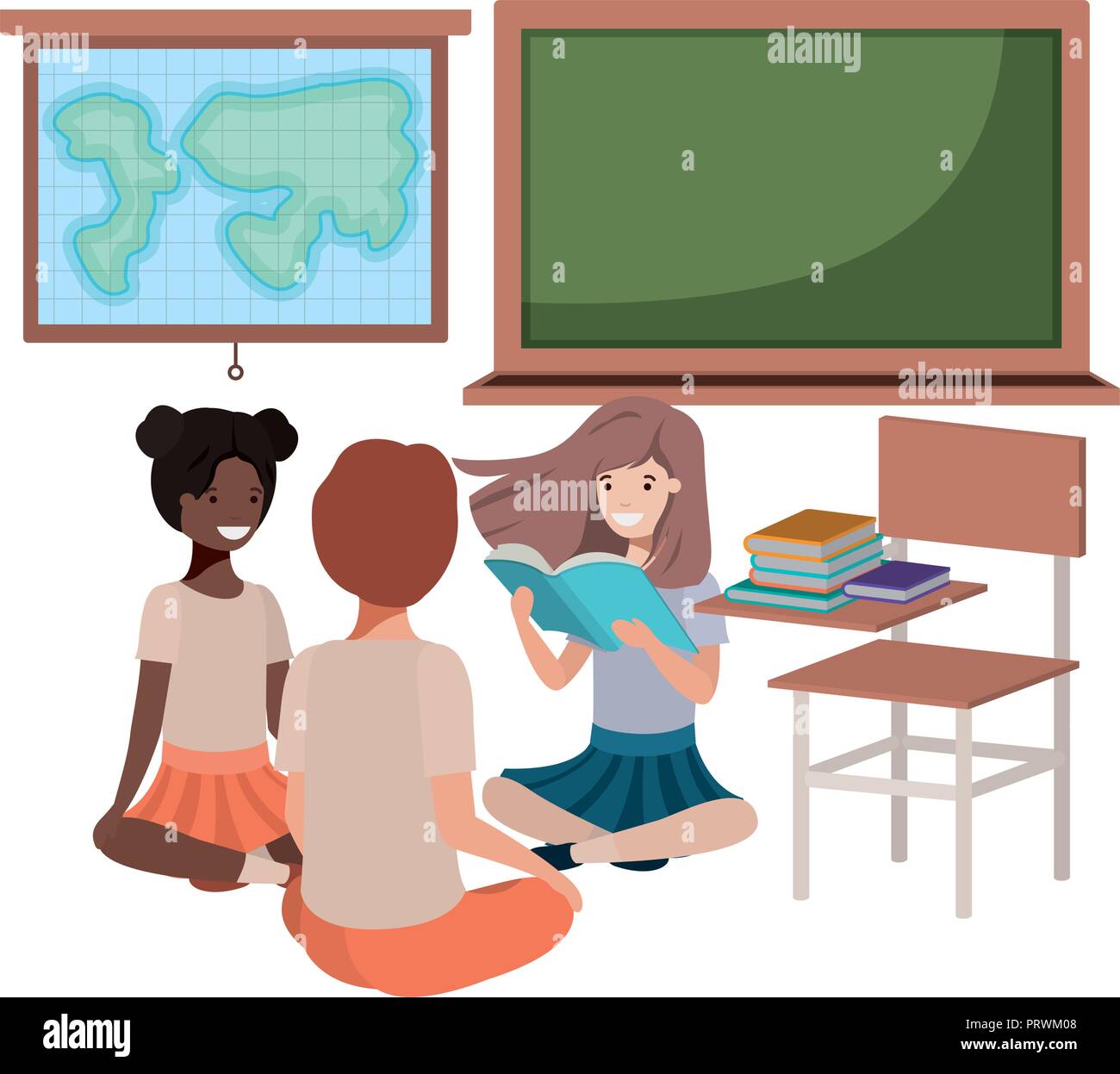 young students in geography classroom Stock Vector Image & Art - Alamy