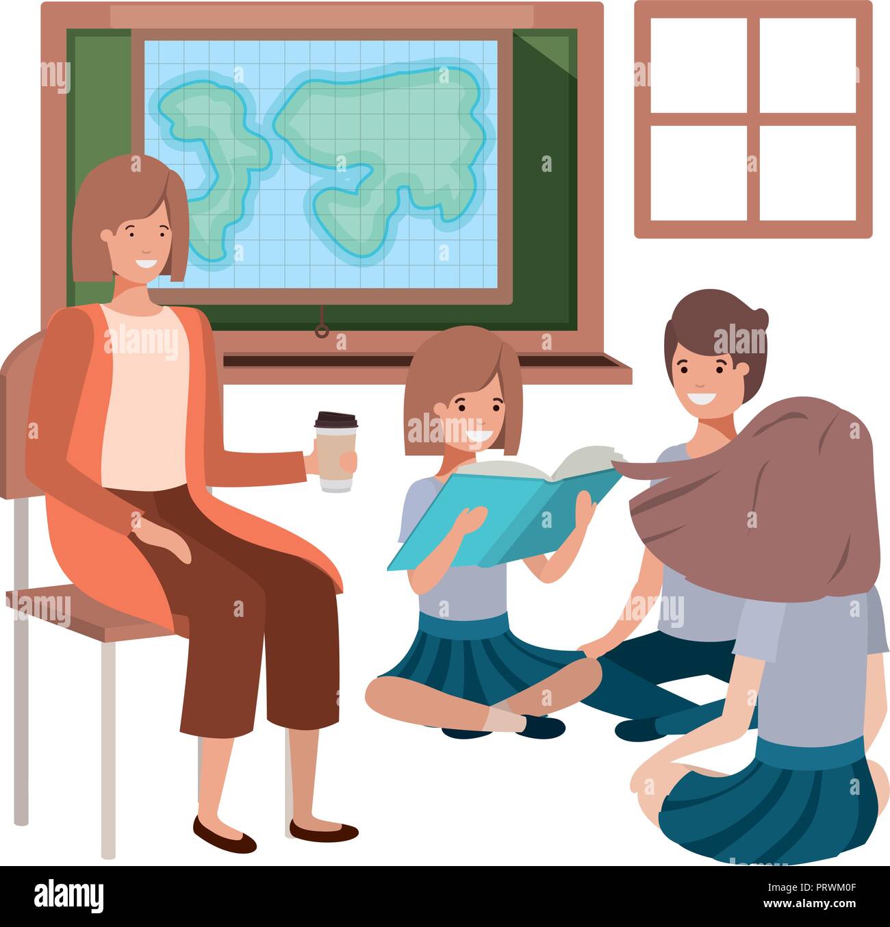 Female kids children atlas Stock Vector Images - Alamy