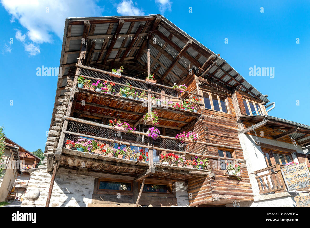 Saint-Véran, High Alps, France, 09/2016 The village of Saint Veran, the ...