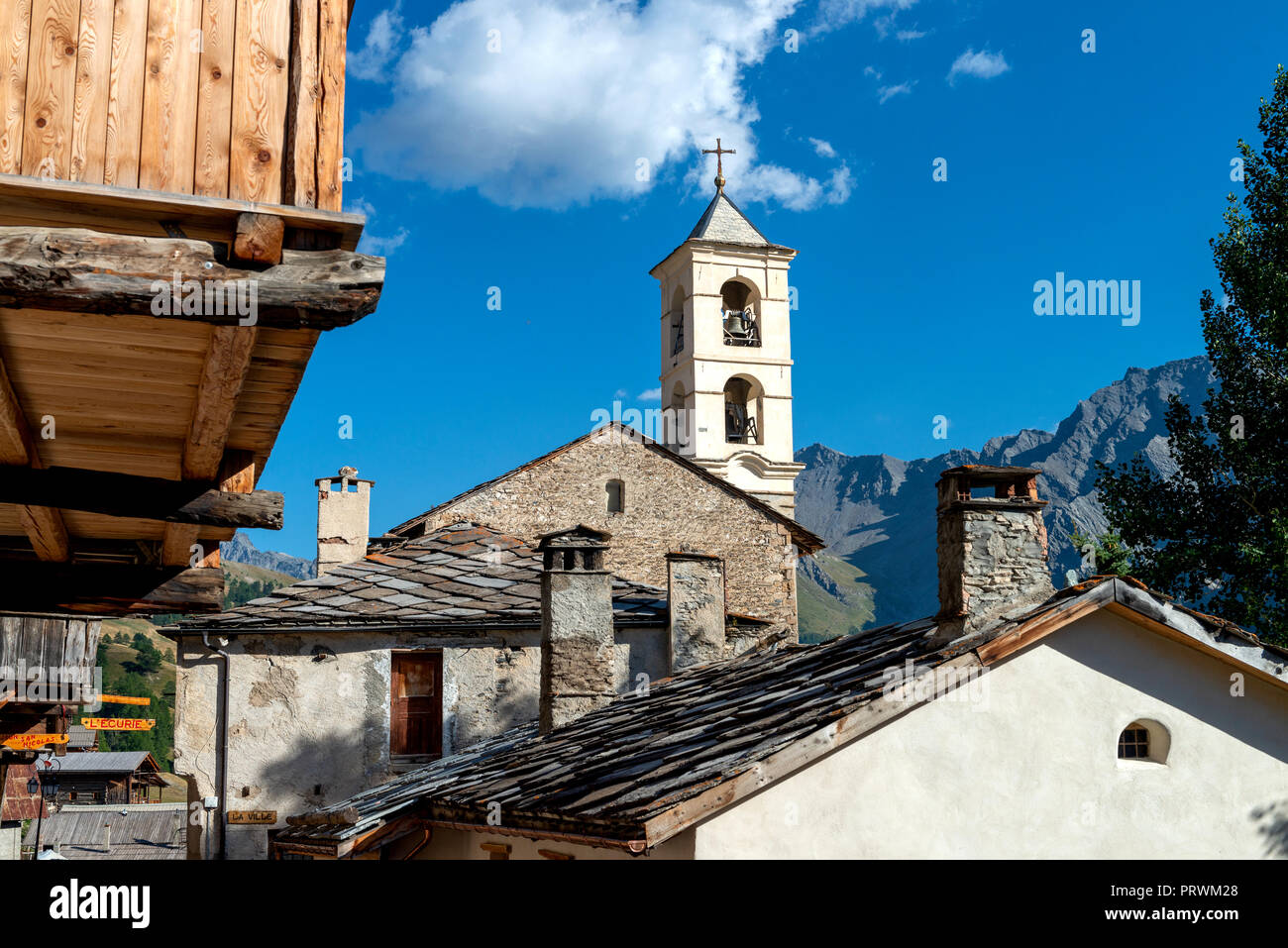 Saint-Véran, High Alps, France, 09/2016 The village of Saint Veran, the ...