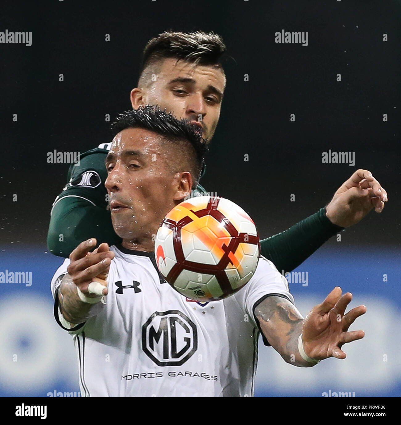 SÃO PAULO, SP - 03.10.2018: PALMEIRAS X COLO COLO - Victor Luis, from ...