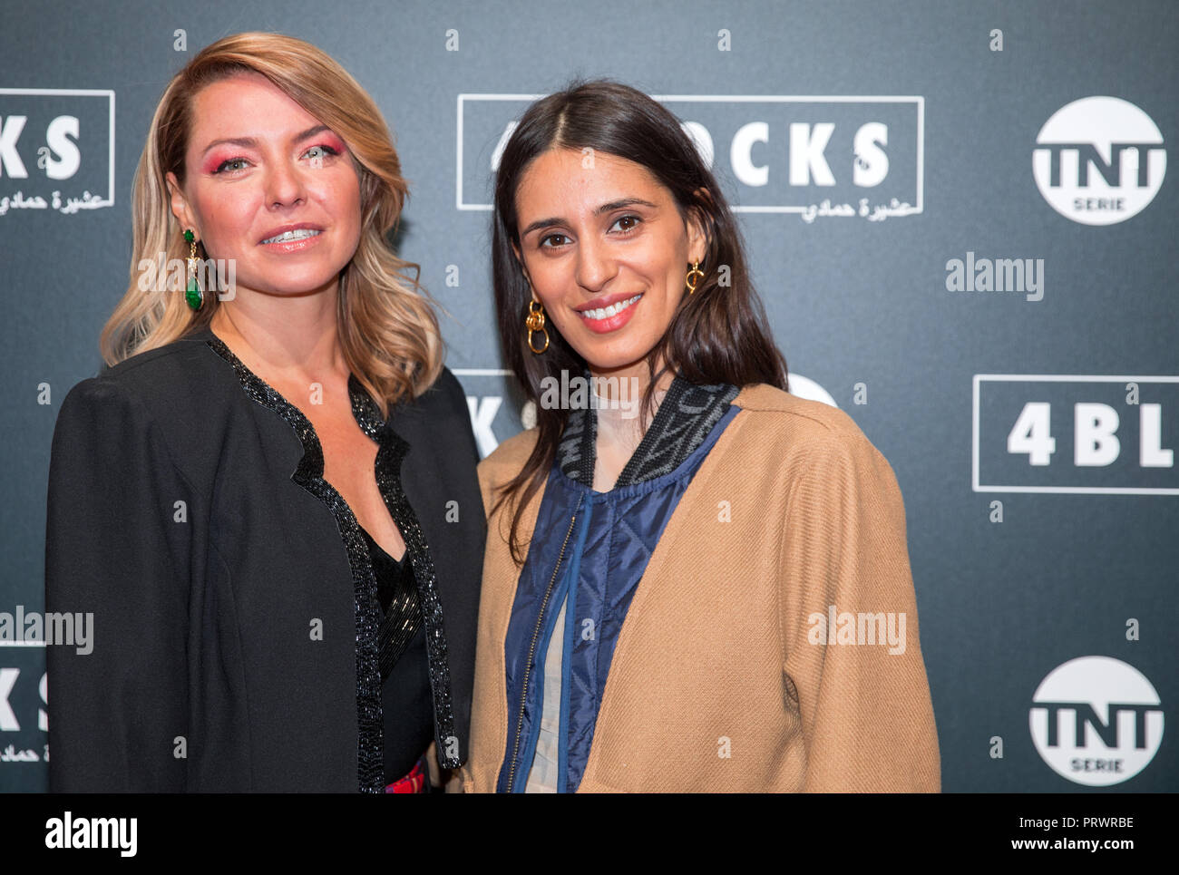04 October 2018, Berlin: Actress Sabrina Amali is on the red carpet for ...