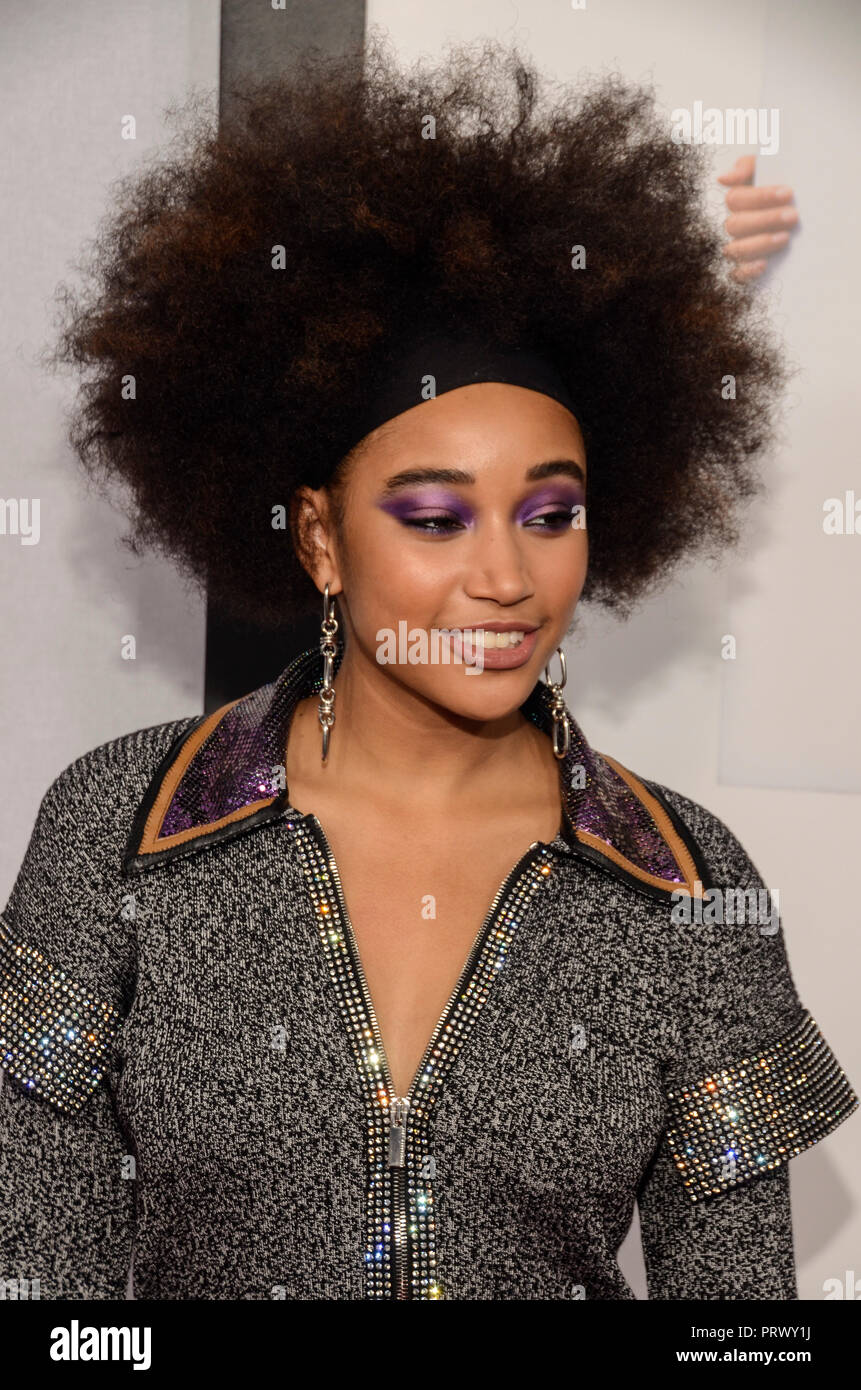 New York, NY, USA. 04th Oct, 2018. Actress ctress Amandla Stenberg ...