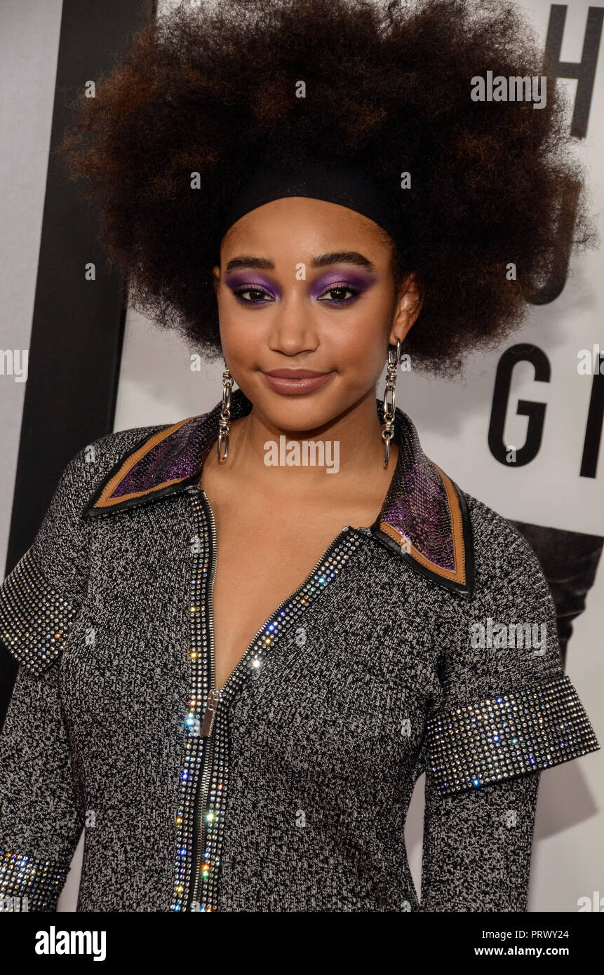 New York, NY, USA. 04th Oct, 2018. Actress ctress Amandla Stenberg ...