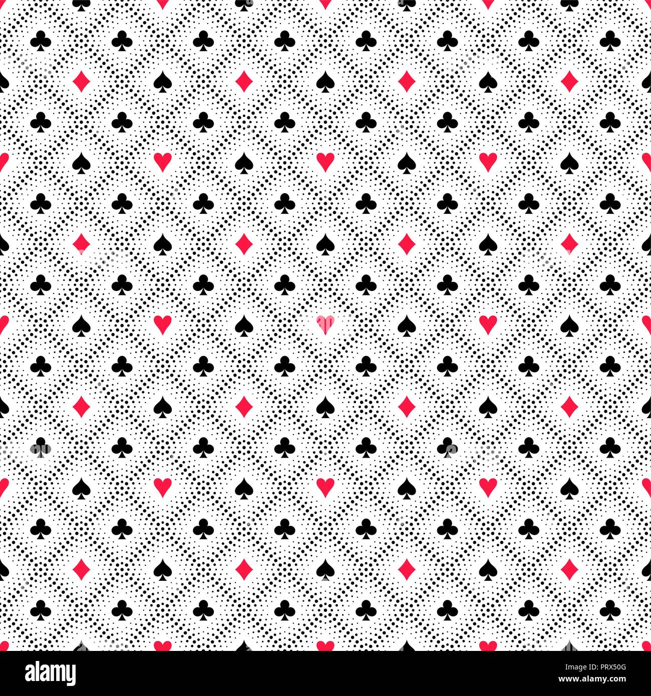 Seamless pattern from colors of playing cards. A template for a case ...