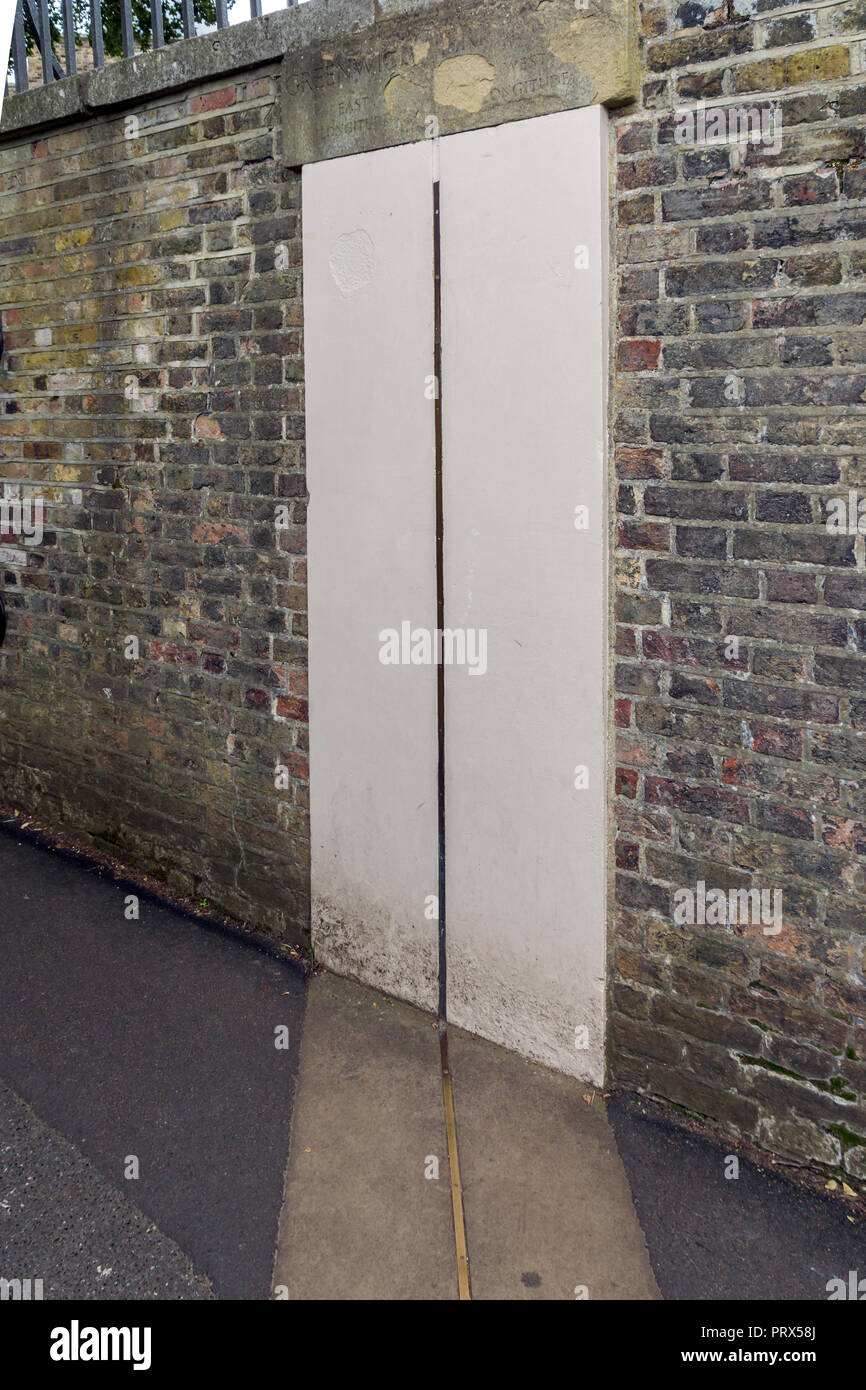 LONDON, ENGLAND - JUNE 17, 2016: The Prime meridian at Royal ...