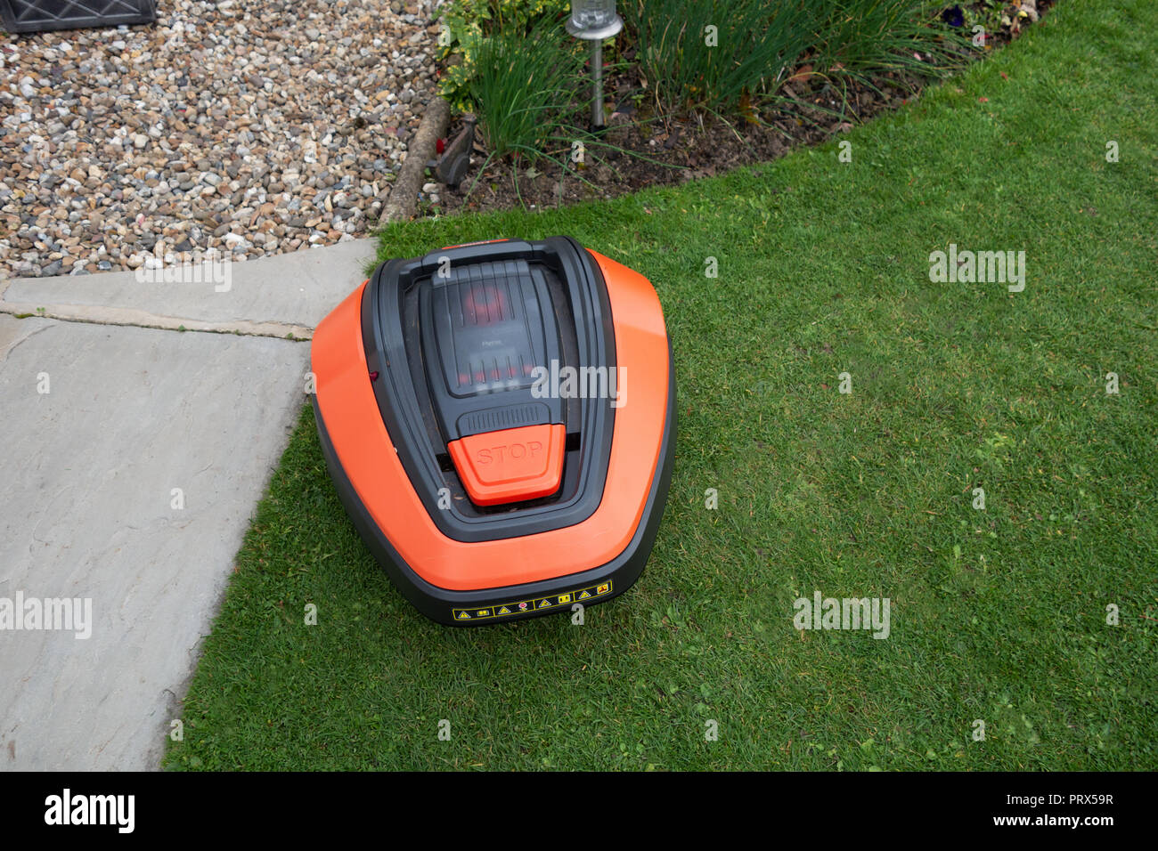 Hi Tech Robot completely Automatic lawn mower Stock Photo - Alamy