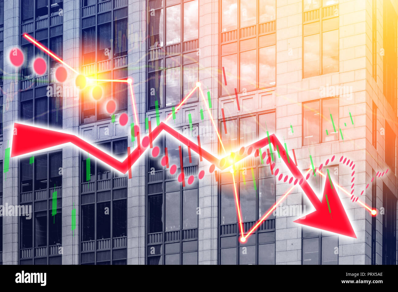 Stock index growth shown the graph and chart in Commercial buildings ...