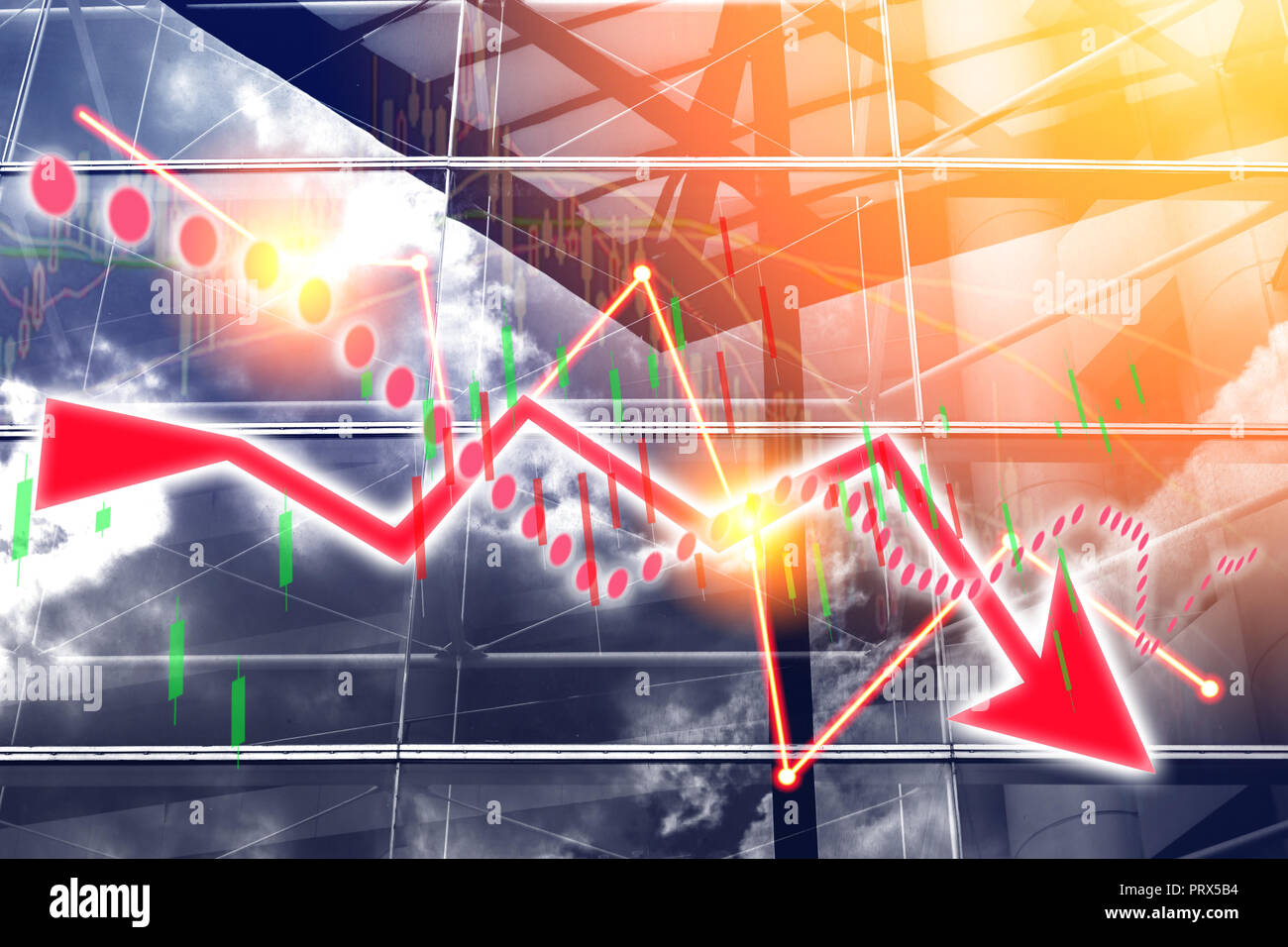Stock index growth shown the graph and chart in Commercial buildings ...