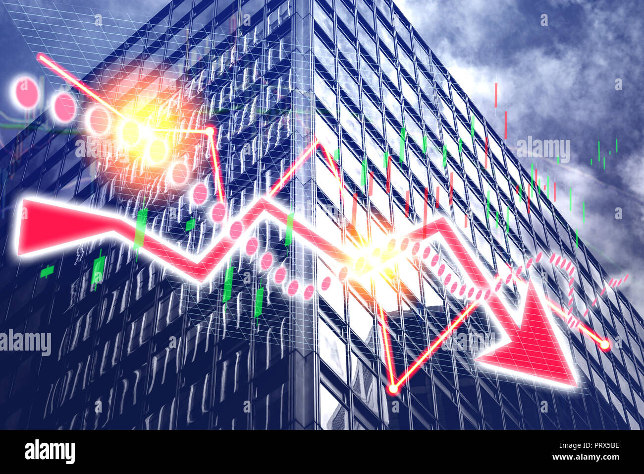 Stock index growth shown the graph and chart in Commercial buildings ...