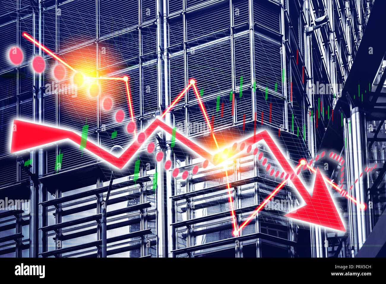 Stock index growth shown the graph and chart in Commercial buildings ...