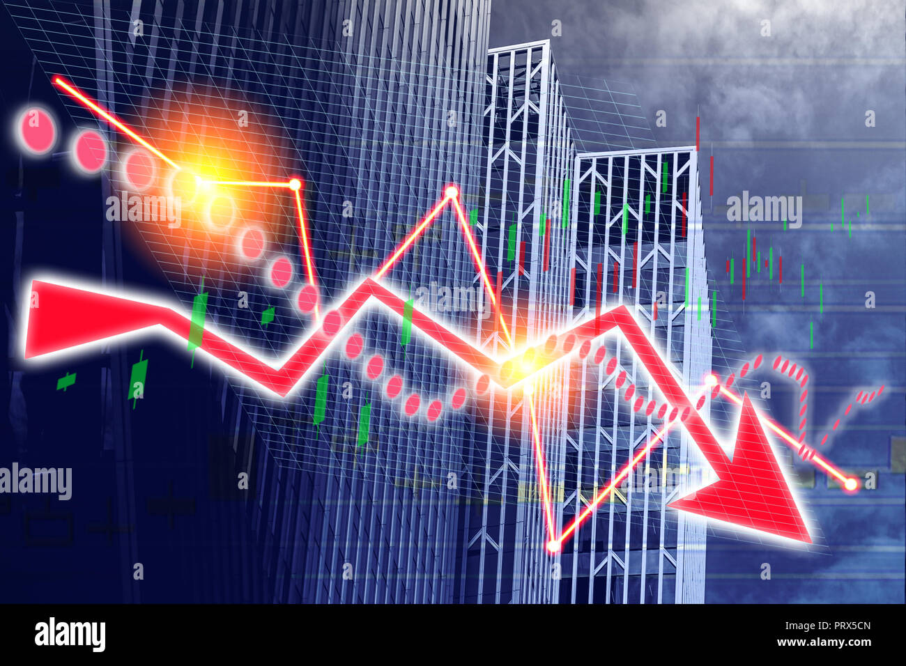 Stock index growth shown the graph and chart in Commercial buildings ...