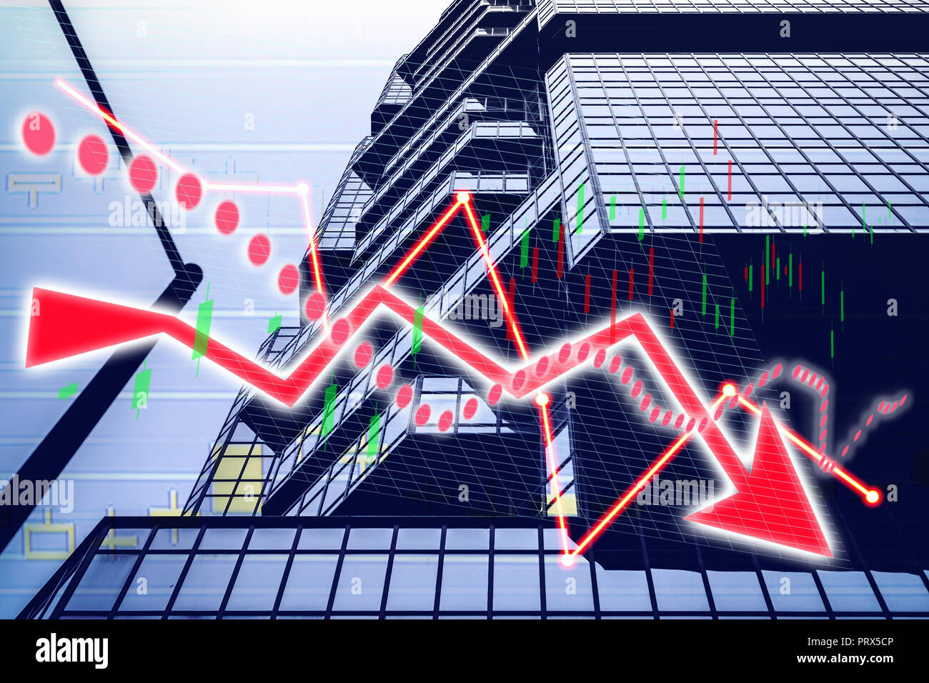 Stock index growth shown the graph and chart in Commercial buildings ...
