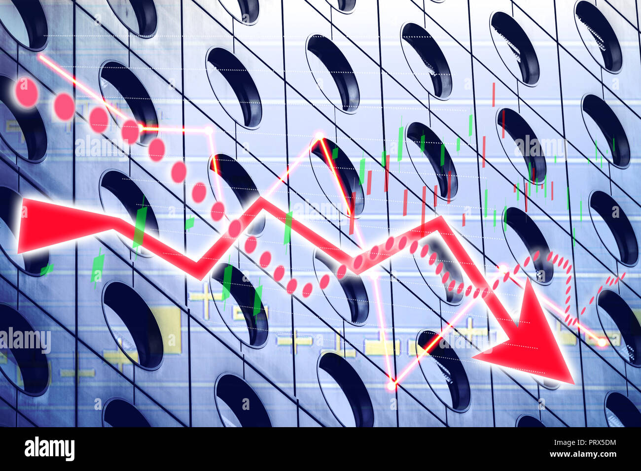 Stock index growth shown the graph and chart in Commercial buildings ...