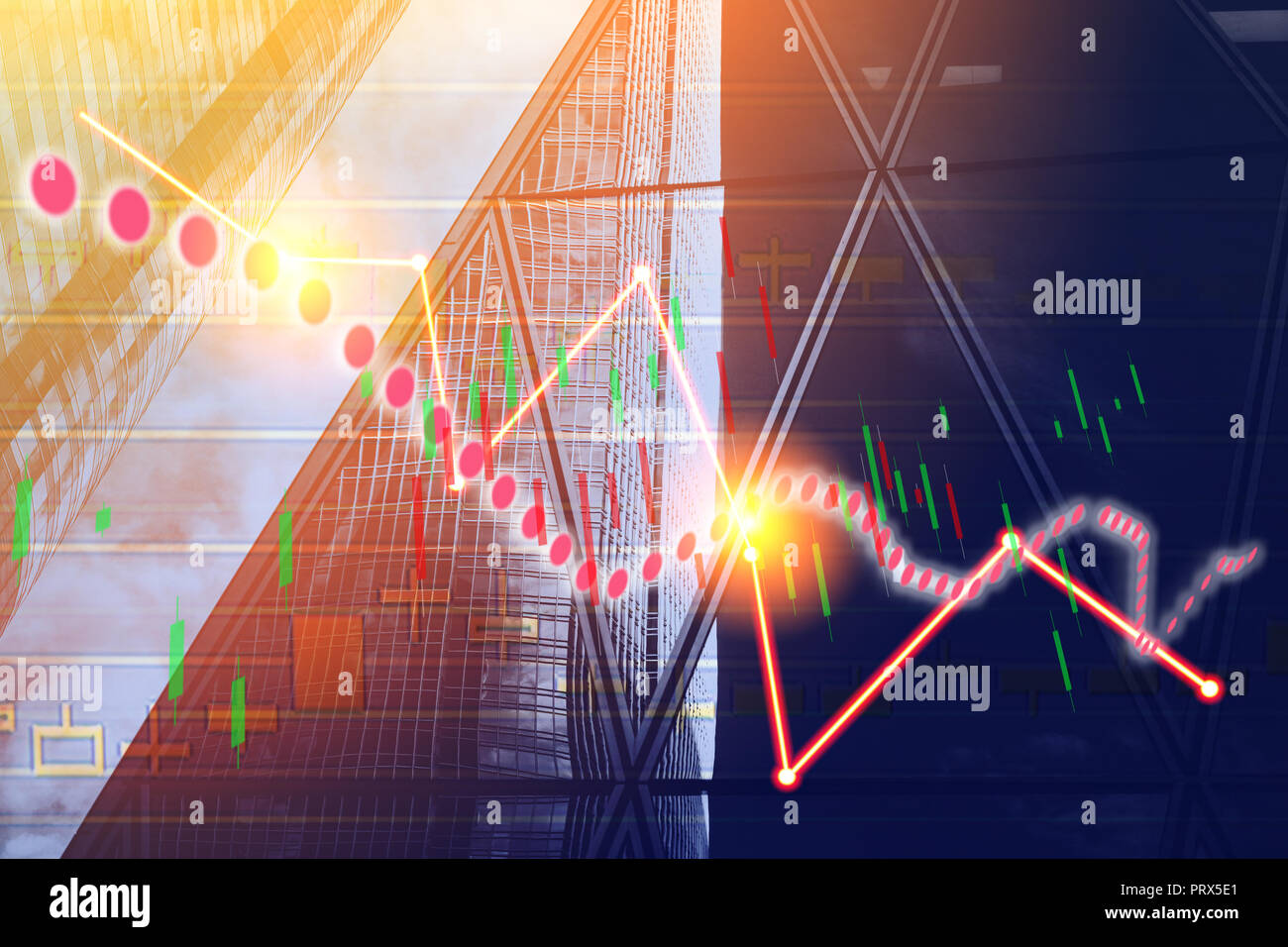 Stock index growth shown the graph and chart in Commercial buildings ...
