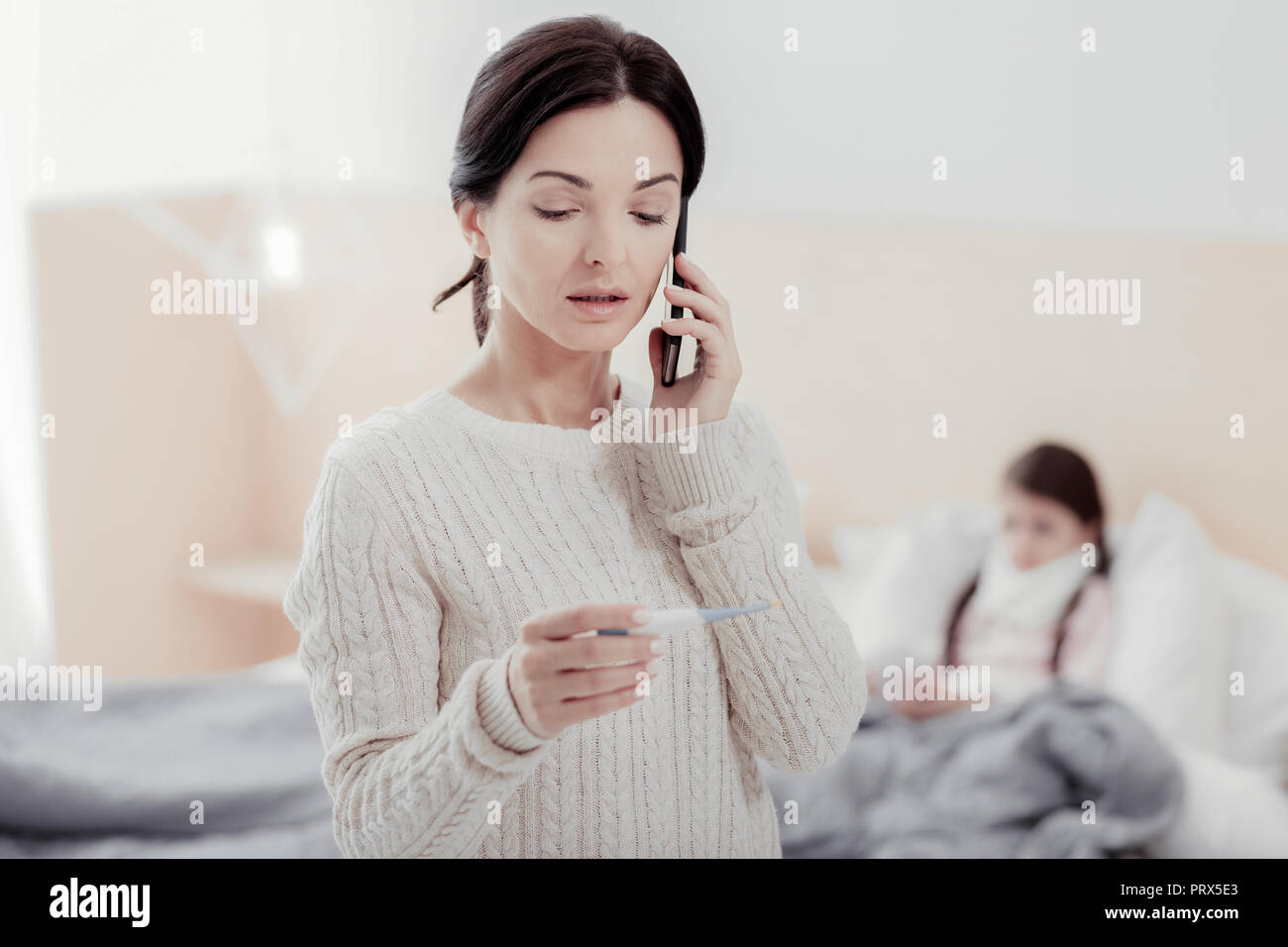 Worried mother sick child hi-res stock photography and images - Alamy