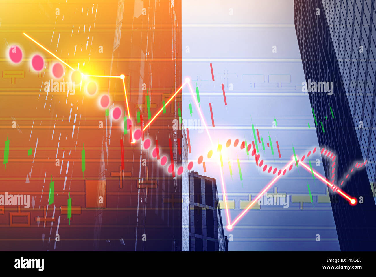 Stock index growth shown the graph and chart in Commercial buildings ...